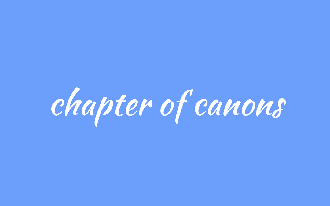 A chapter of canons - www.writingredux.com